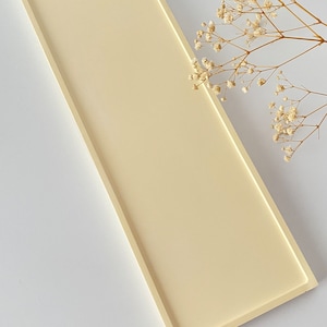 Minimalist Rectangular Trays, Light Mustard Yellow Tray, Big Catchall ...