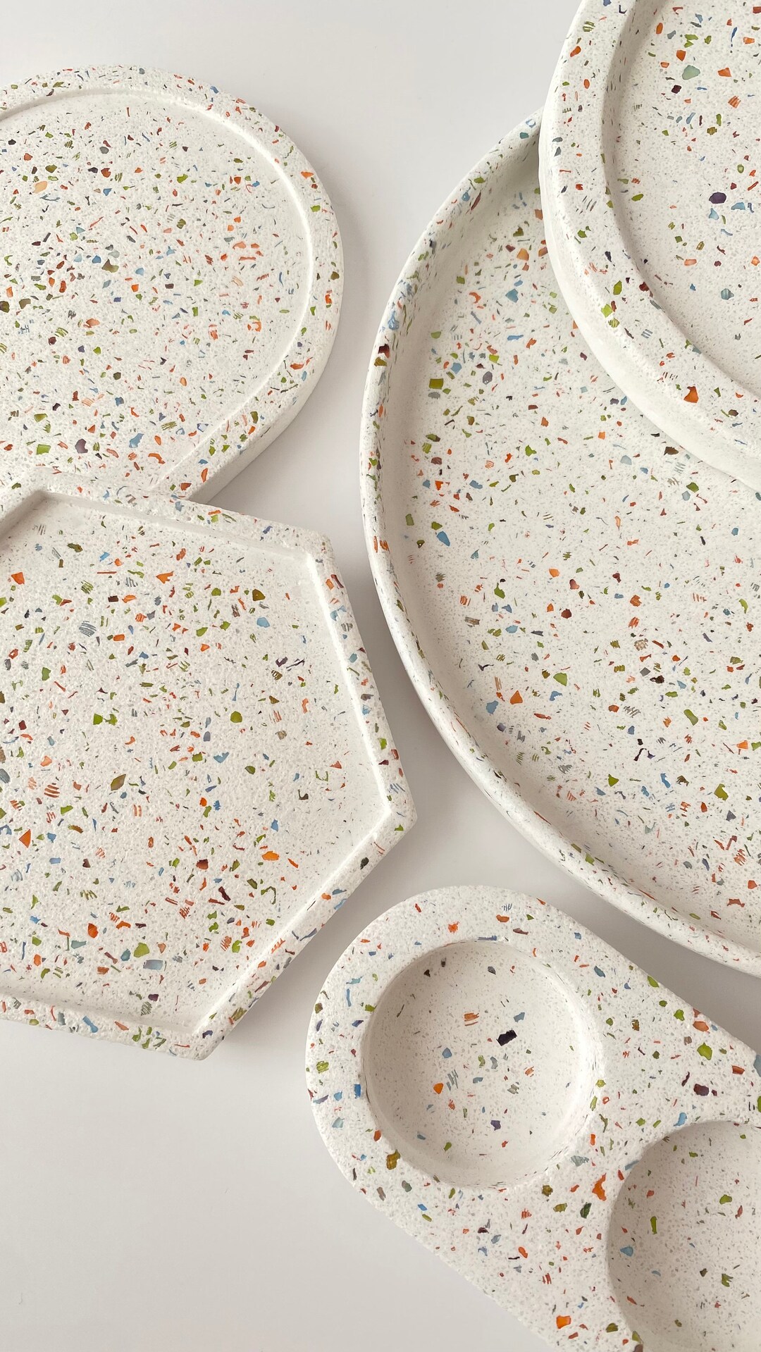 Sea Shell Modern Concrete Trays, Catchall Trays, Concrete Accessory ...
