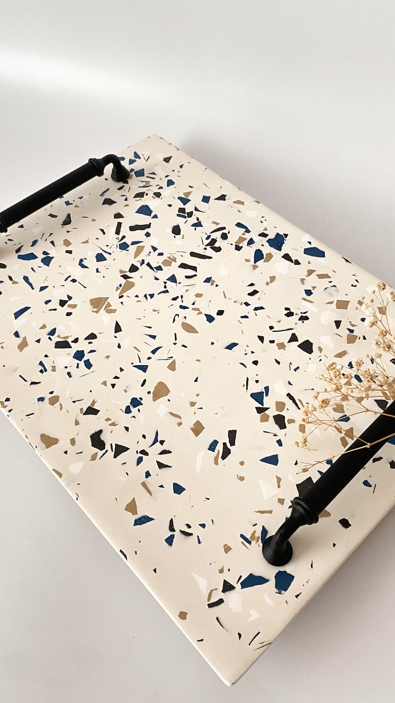 Terrazzo Serving Tray With Handle, 30 Cm, 35 Cm and 50 Cm Long ...