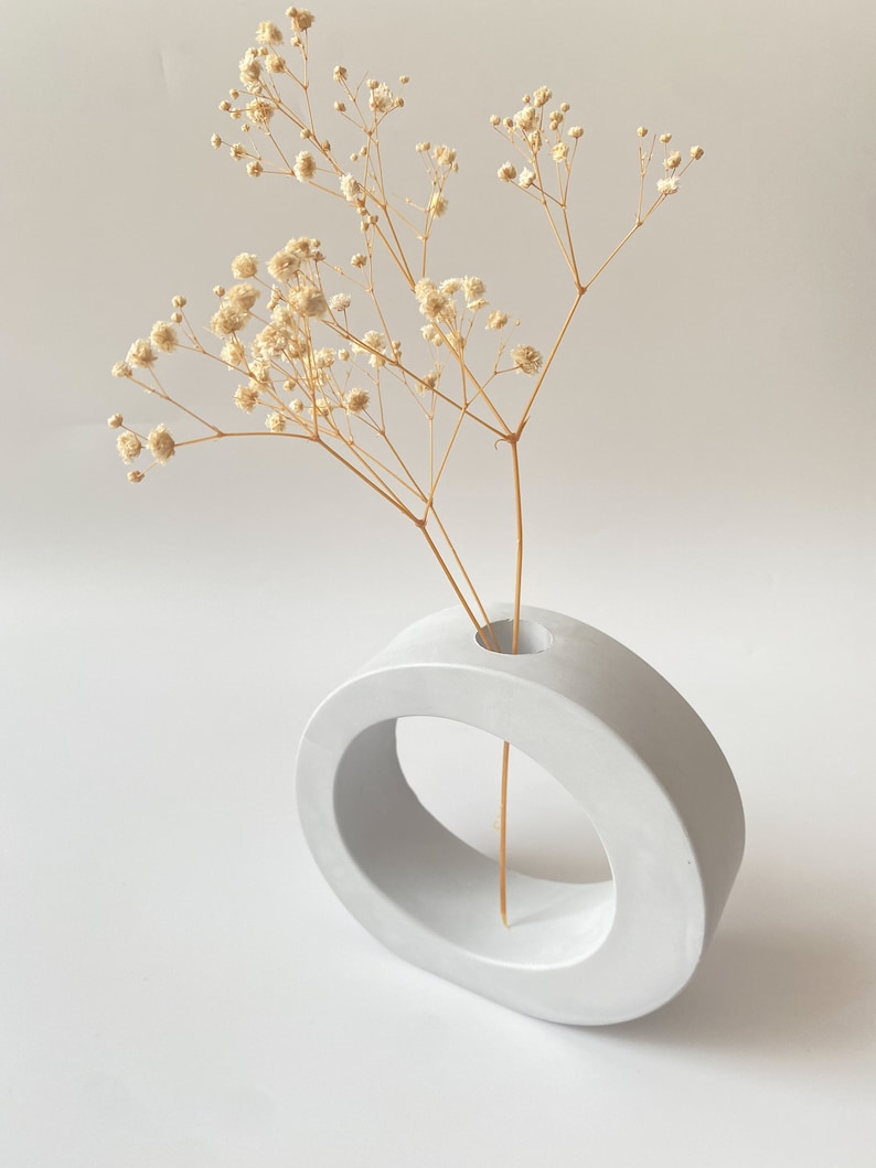 Concrete Soft Color Vase, 9 Color Options, Concrete Geode Vase ...