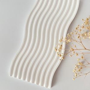 25 Cm Wave Soft Color Vanity Tray, Wave Displaying Tray, Minimalist ...