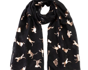 Cat Print Scarf | Etsy