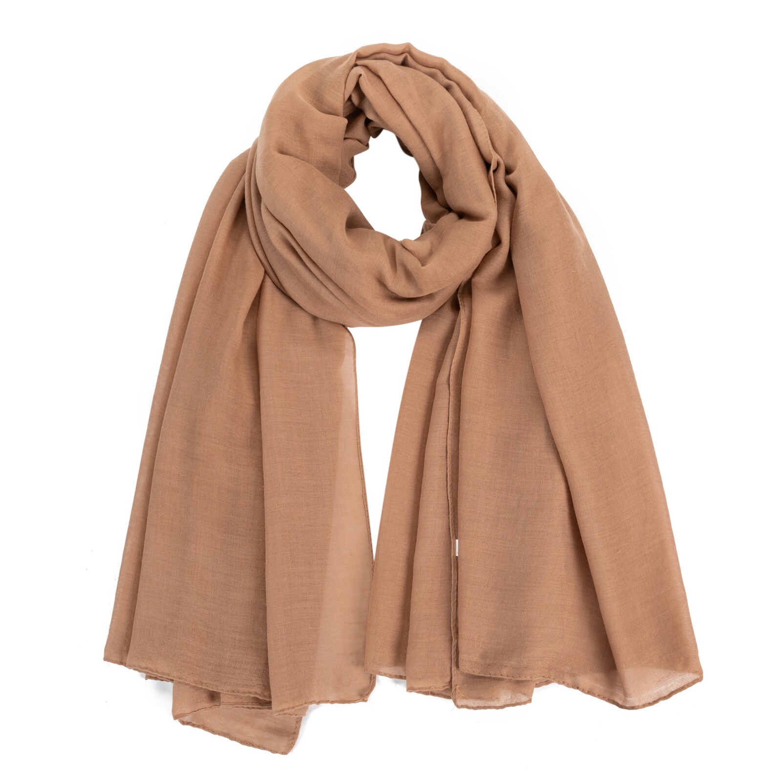 Women's Cotton Scarves Ladies Light Soft Fashion Scarf Neck Solid Wrap ...