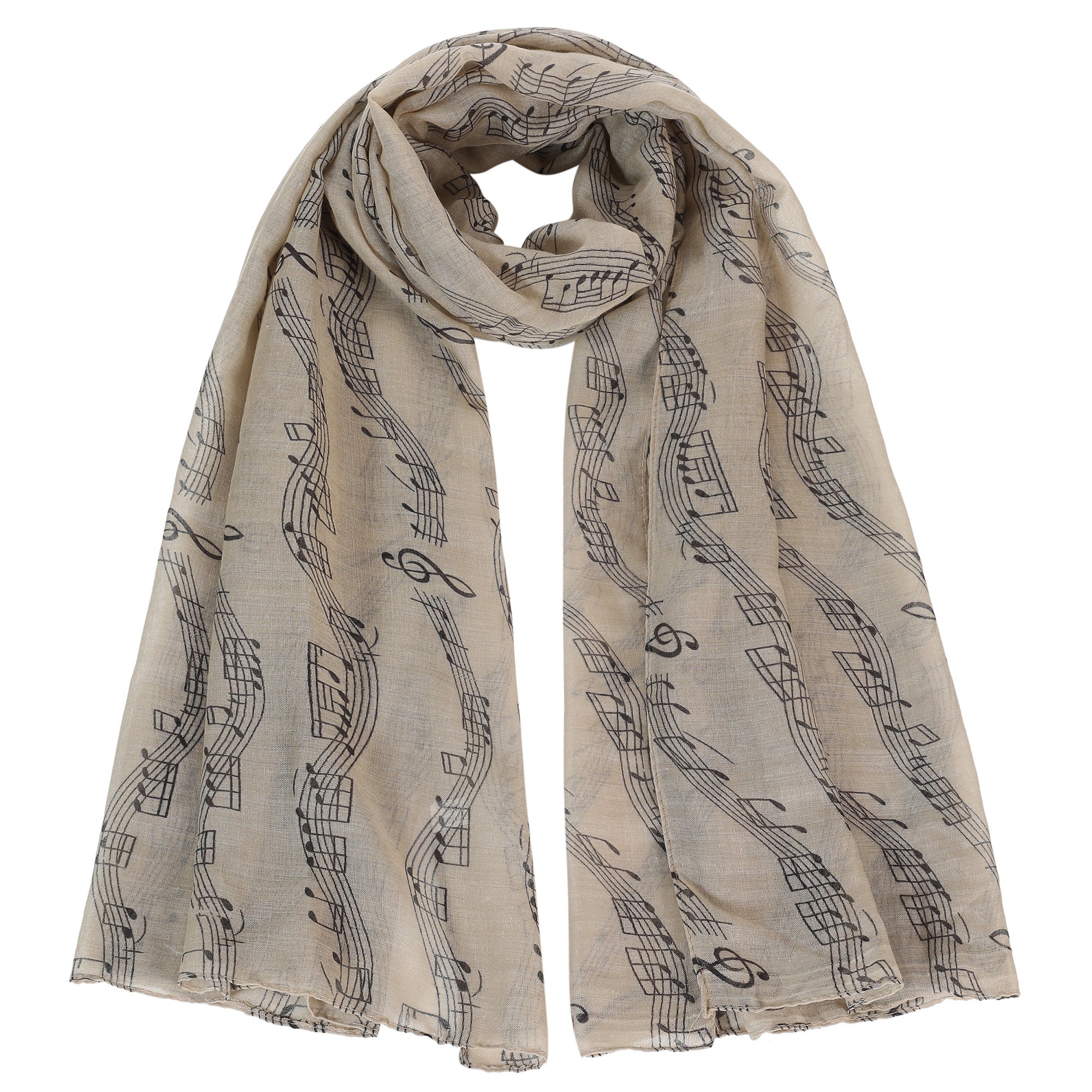 Music Notes Print Women's Scarf Oversized | Etsy