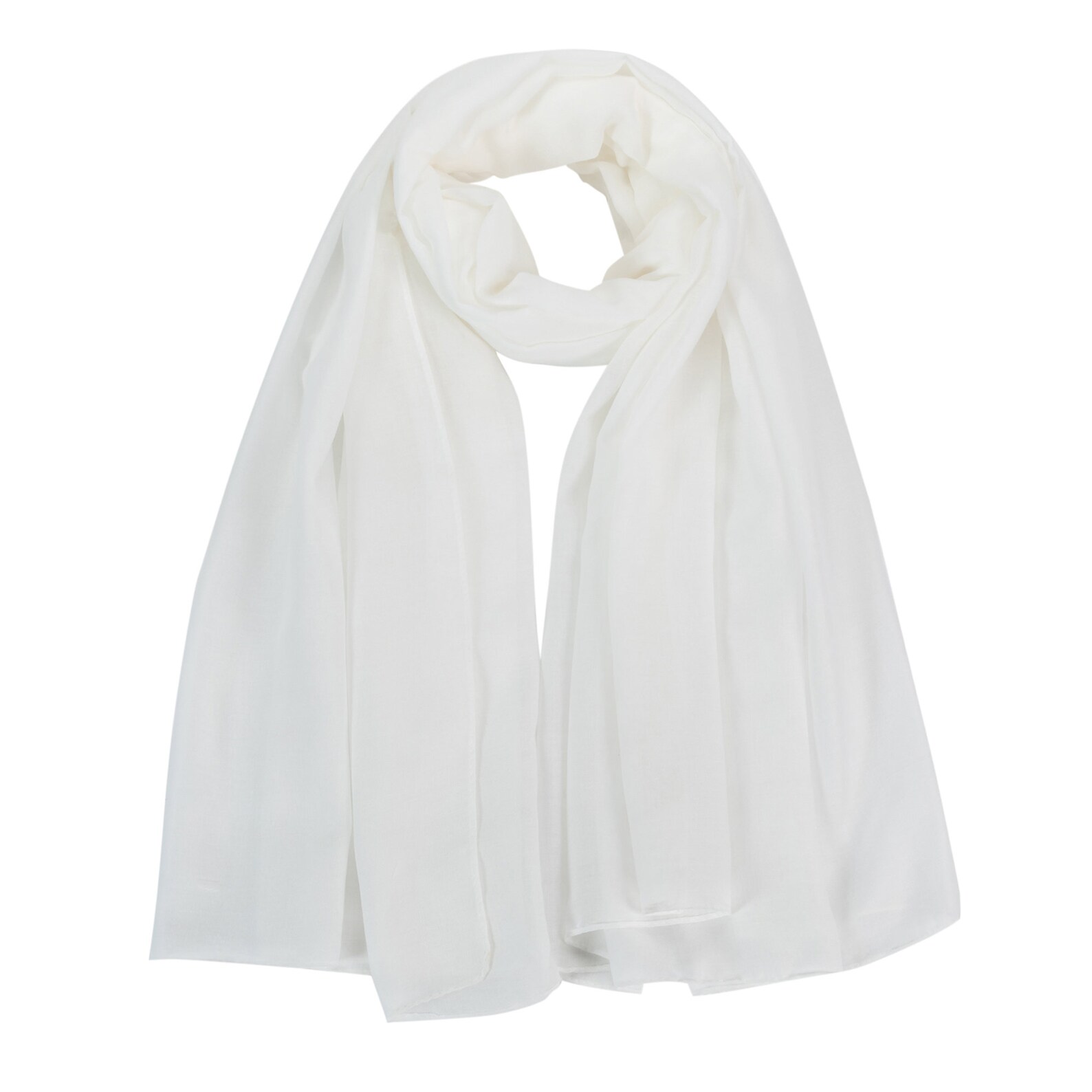 Women's Cotton Scarves Ladies Light Soft Fashion Scarf Neck Solid Wrap ...