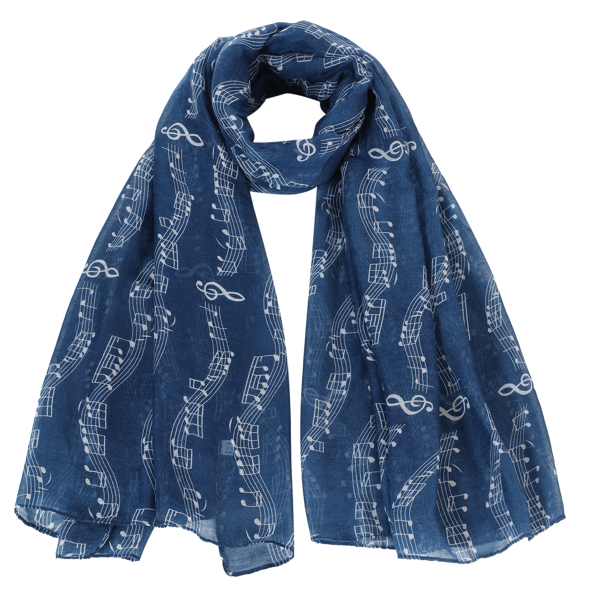 Music Notes Print Women's Scarf Oversized | Etsy