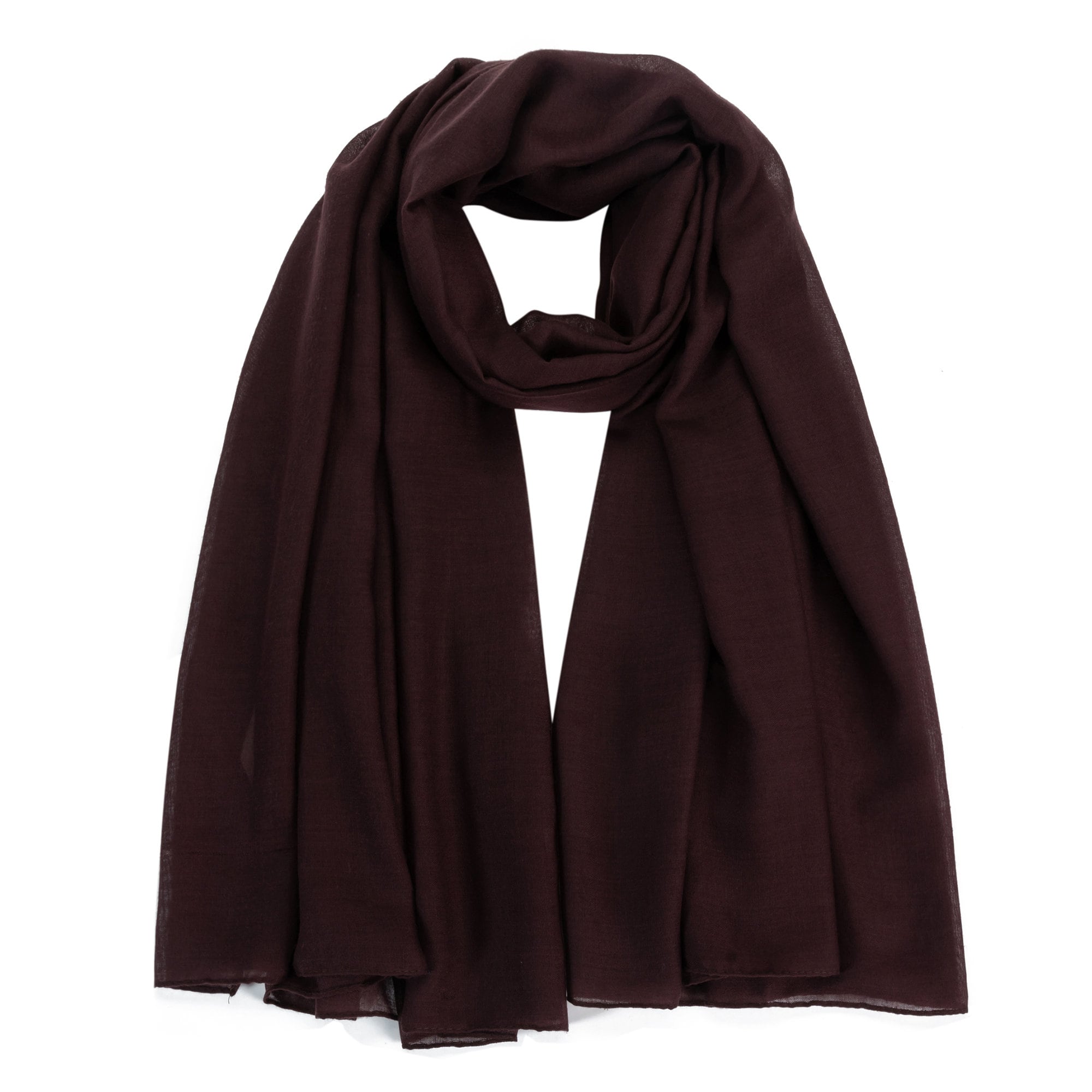 Women's Cotton Scarves Ladies Light Soft Fashion Scarf Neck Solid Wrap ...