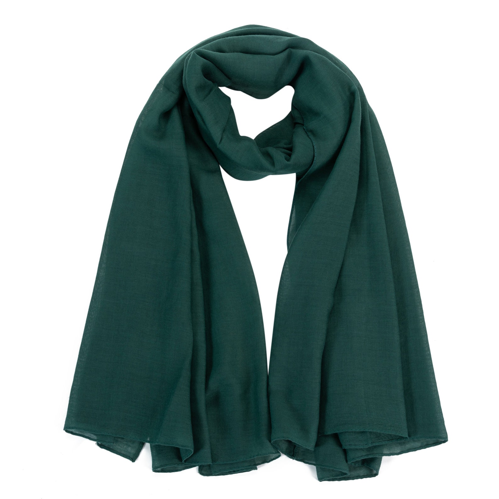 Women's Cotton Scarves Ladies Light Soft Fashion Scarf Neck Solid Wrap ...