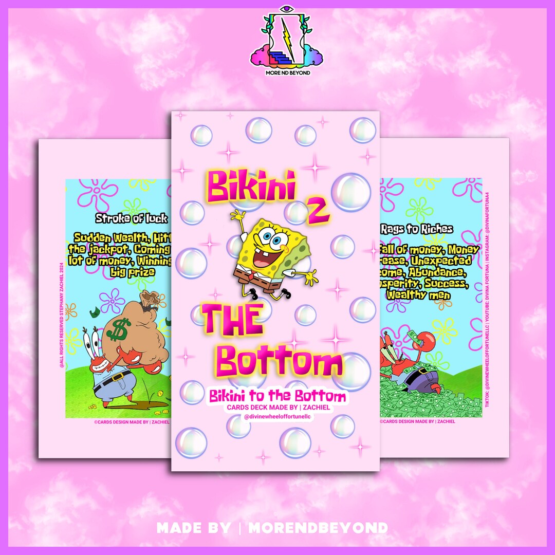 Bikini Bottom Spongebob Deck Tarot Deck Tarot Cards Oracle Deck - Etsy