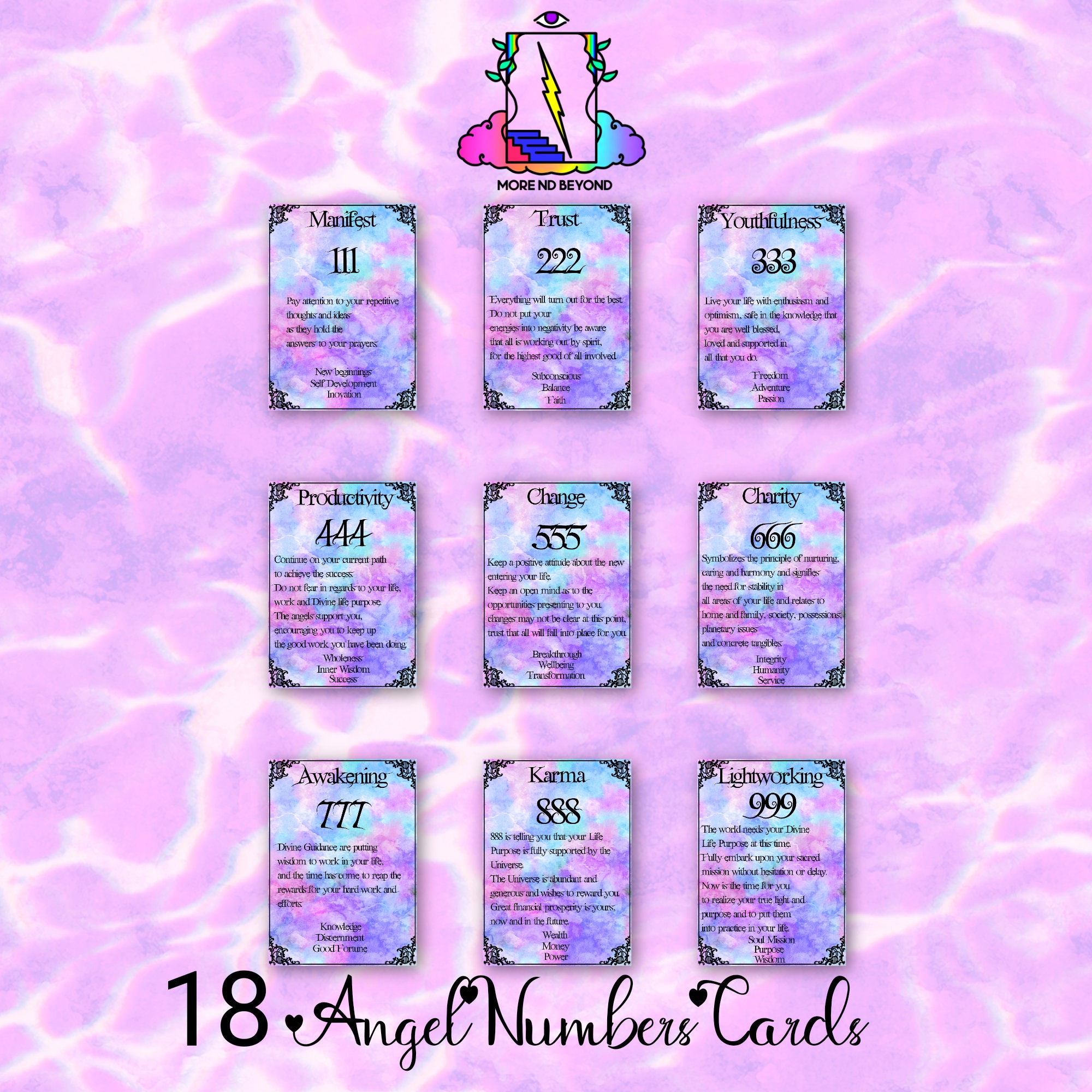 Angel Numbers Oracle | Print at Home Deck - Etsy