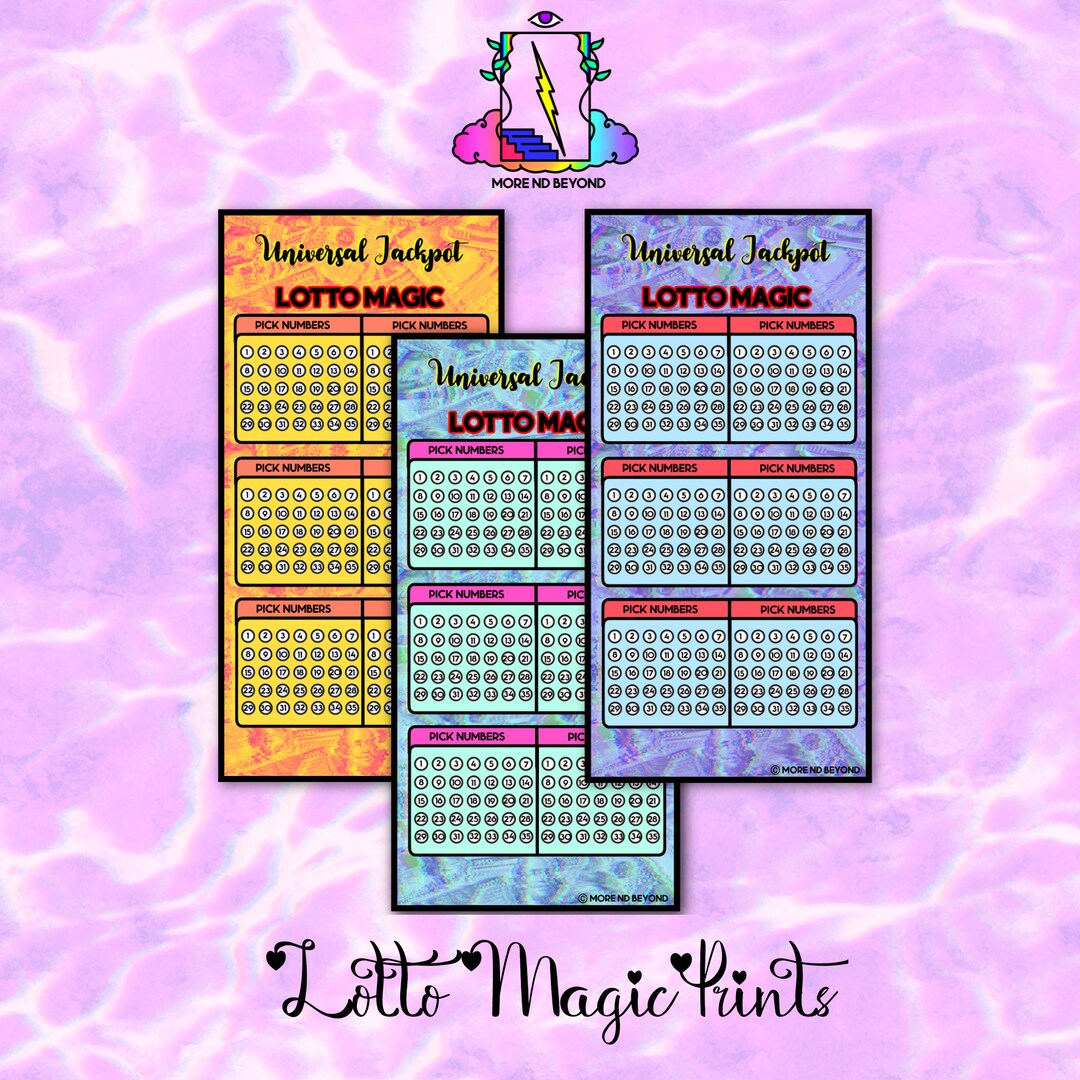 Lotto Magic Print at Home Digital Papers, Commercial Use Instant ...