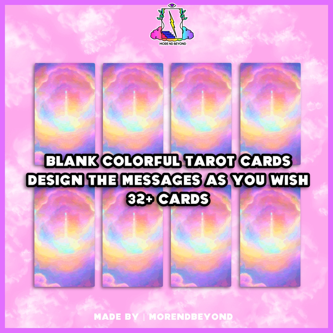 Blank Tarot Cards: Customizable Oracle Deck (digital Download) for ...