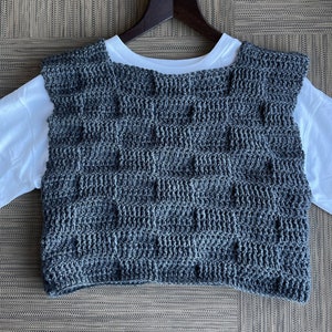 Crochet Vest Pattern - Crochet Sweater Pattern - Crochet Cropped ...