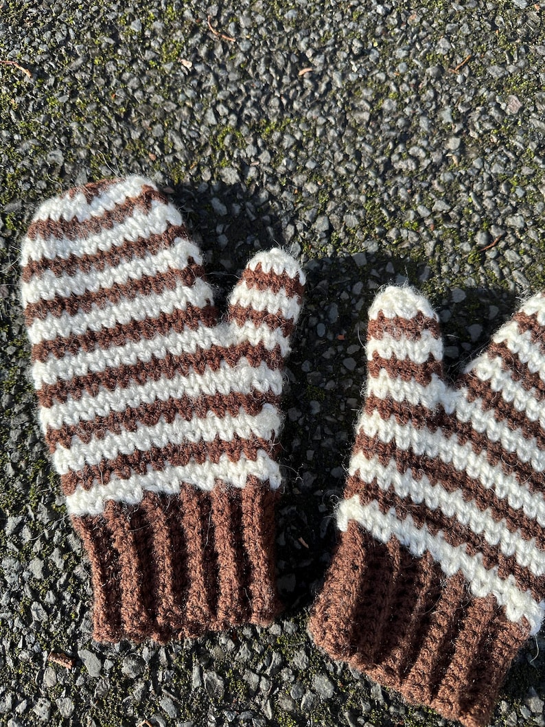 Crochet Mittens Pattern I Adult Women Crochet Winter Mittens Pattern I ...
