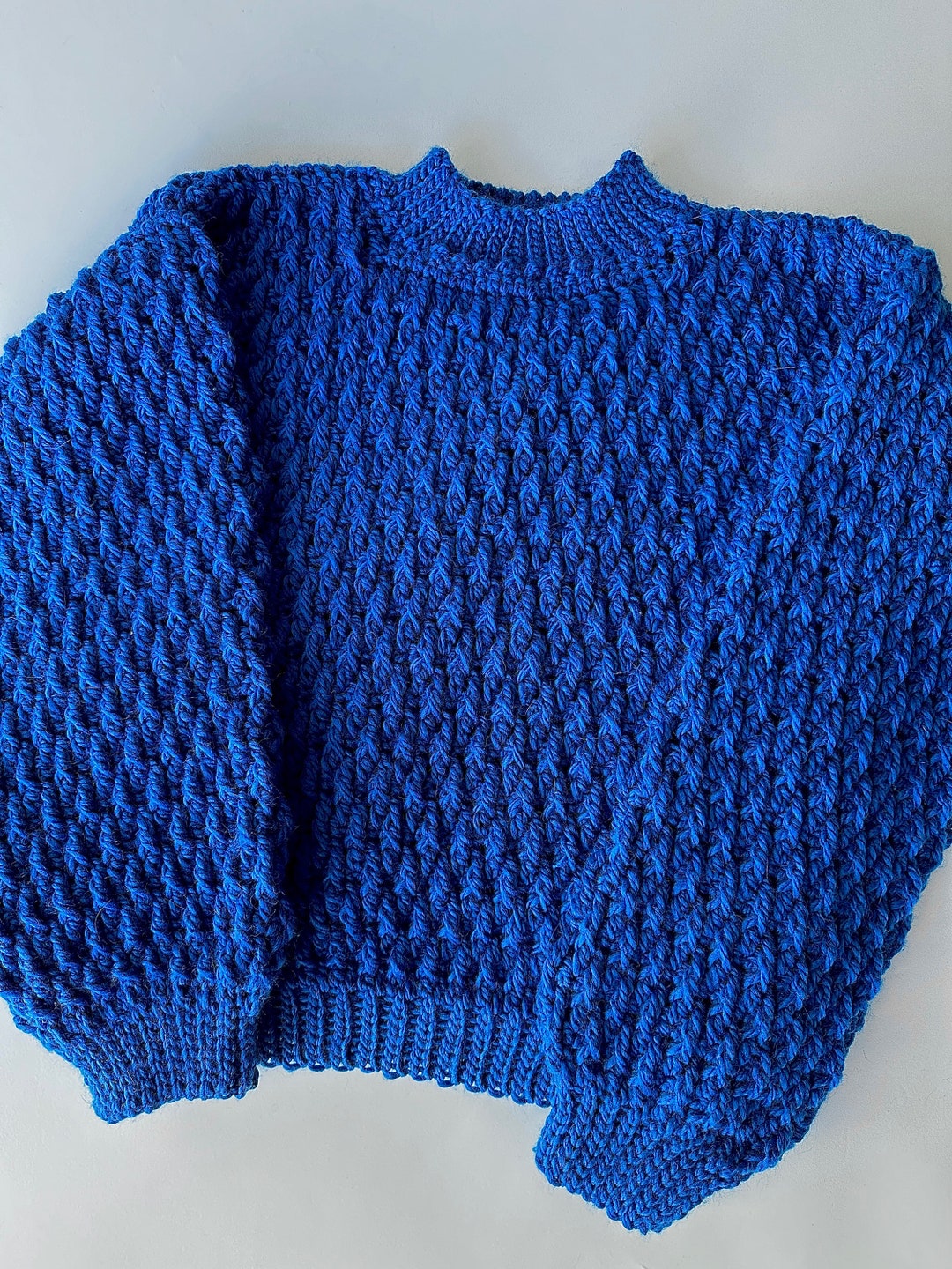 Textured Crochet Chunky Sweater Pattern I Beginner Friendly Crochet ...
