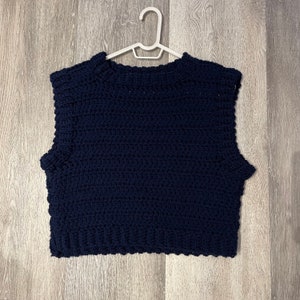 Handmade Crochet Cropped Vest Pattern, Crochet Sweater Pattern, Easy ...