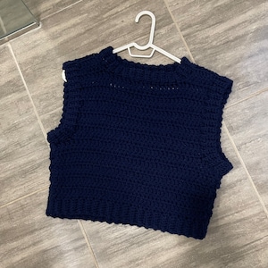 Handmade Crochet Cropped Vest Pattern, Crochet Sweater Pattern, Easy ...