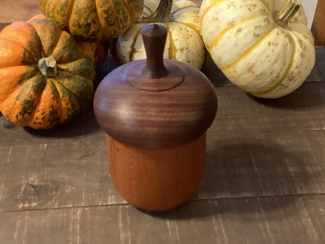 Natural Acorn Box,wood Acorn Keepsake Box,jewelry Container,handmade ...