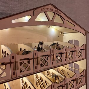 Wooden Wall Stable, SET 36 Stalls Stalls-horse Stable-wooden Barn-toy ...