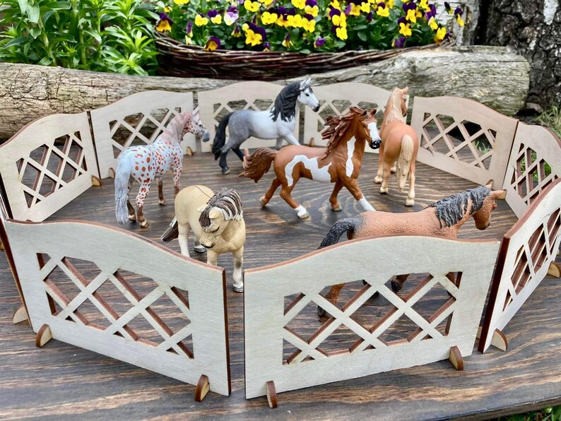 Wooden Wall Stable 12 Stalls Lighting 42 Elements. - Etsy
