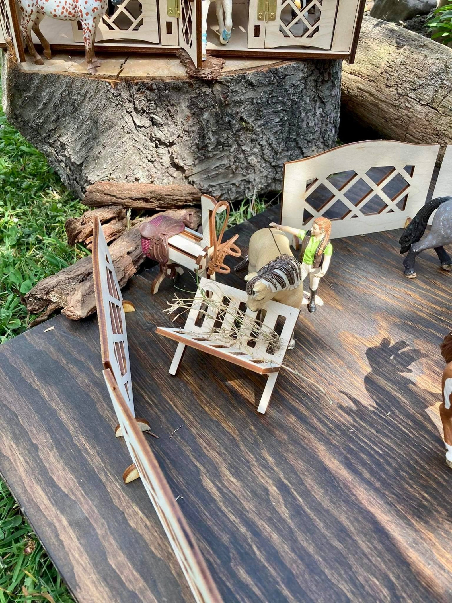 Wooden Wall Stable 12 Stalls Lighting 42 Elements. - Etsy