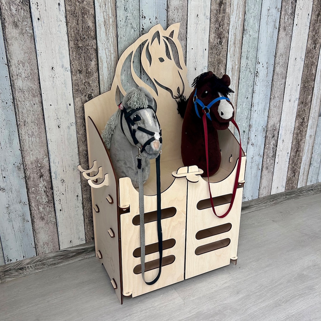 Hobby Horse Stand - Wooden Stable for 2 Horses - Handmade - Etsy