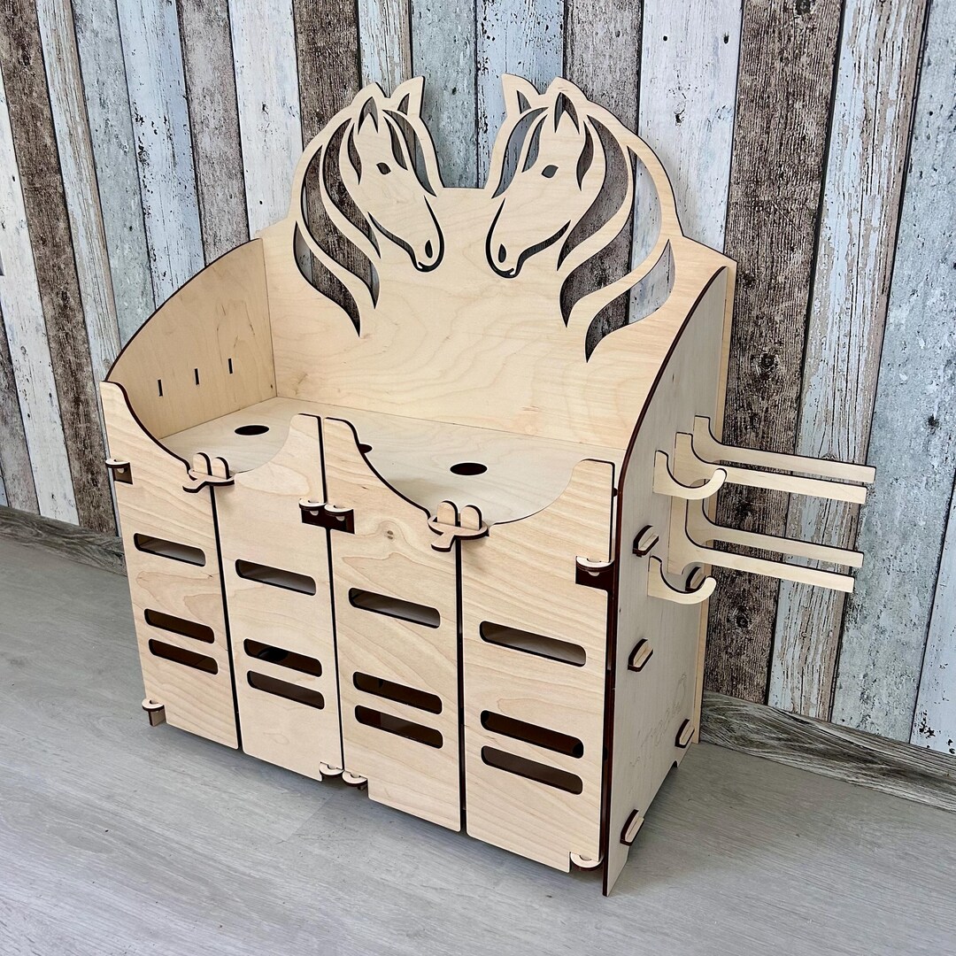 Hobby Horse Stand - Wooden Stable for 4 Horses - Handmade - Etsy
