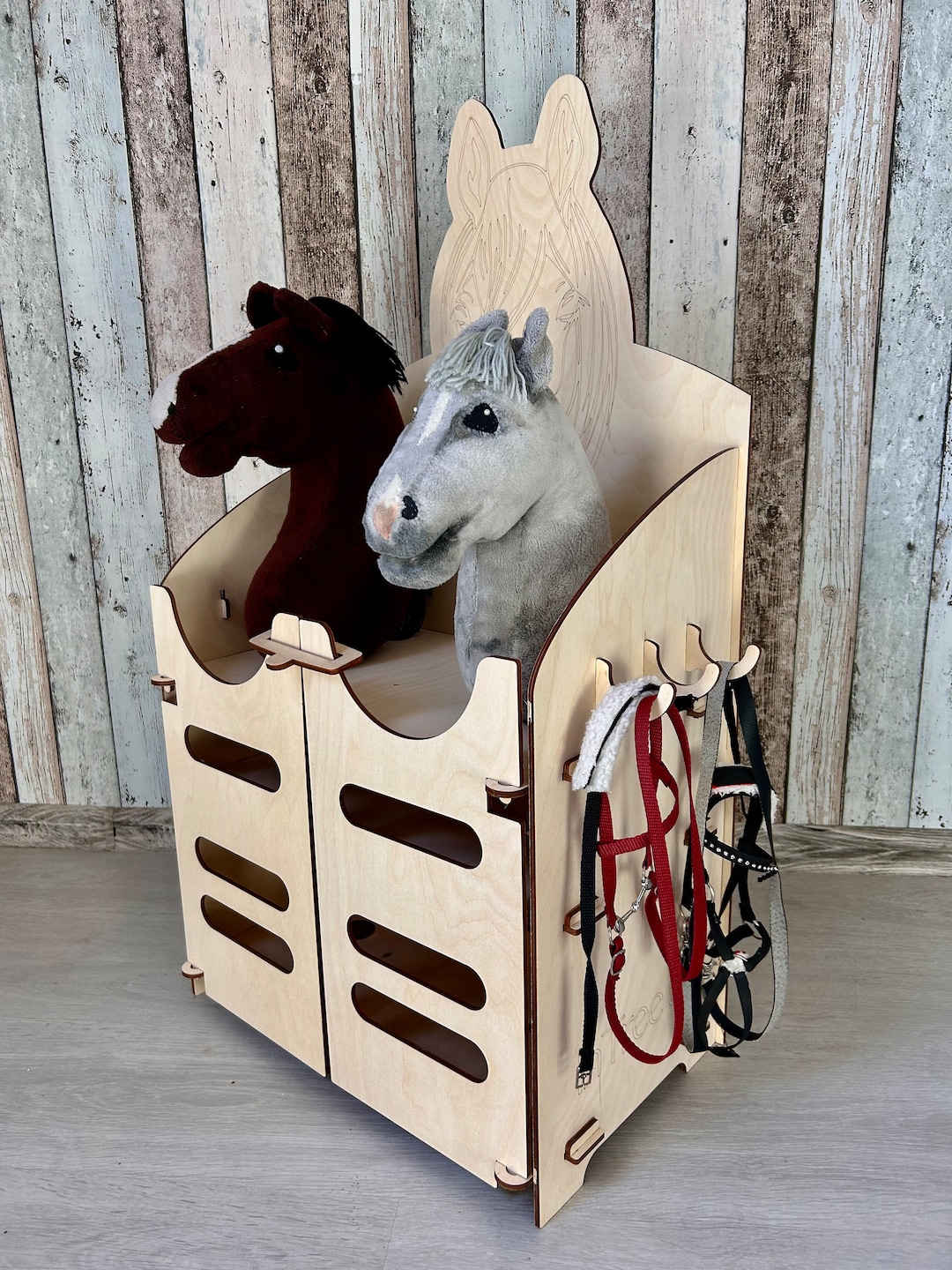 Hobby Horse Stand - Wooden Stable for 2 Horses - Handmade - Etsy