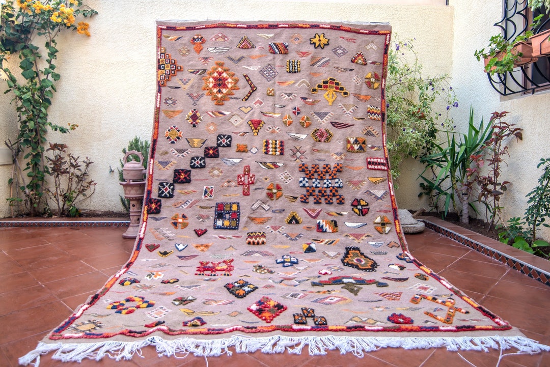 Handwoven Berber Wool Rug – Authentic Moroccan Taznakht Carpet - Etsy