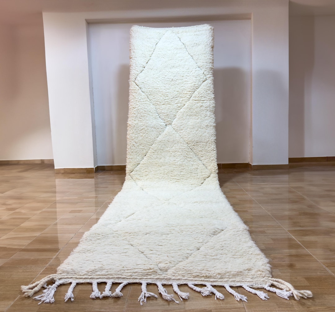 Gorgeous Beni Ourain Runner Rug,berber White Runner Rug,authentic ...