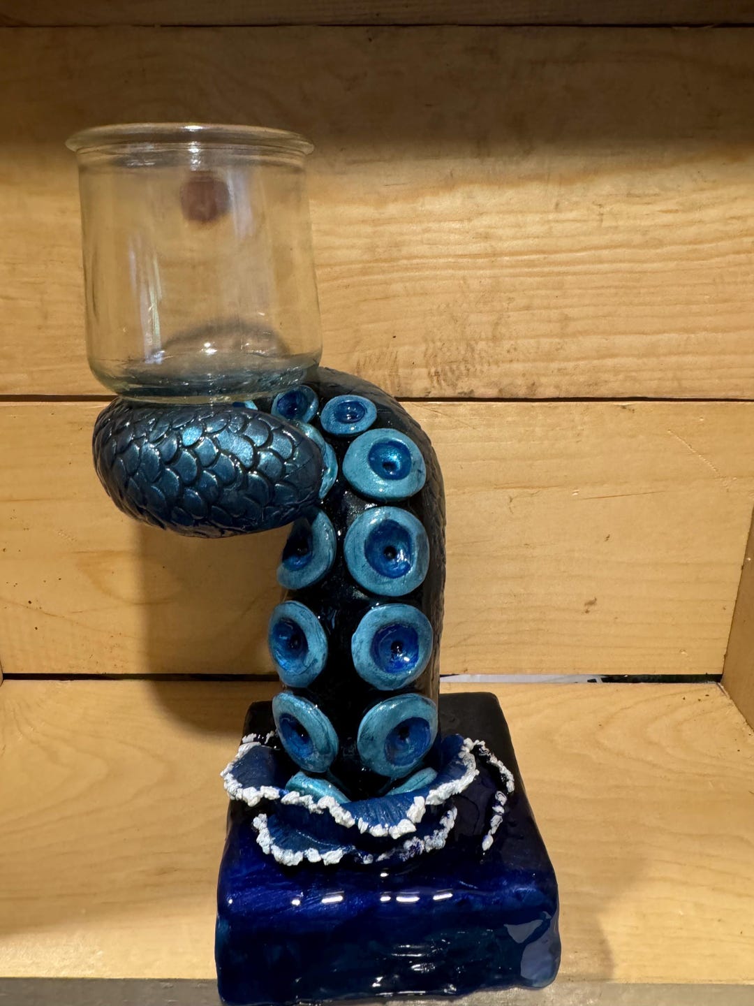 Handmade Votive Candle Holder Kraken Octopus Made With Upcycled ...