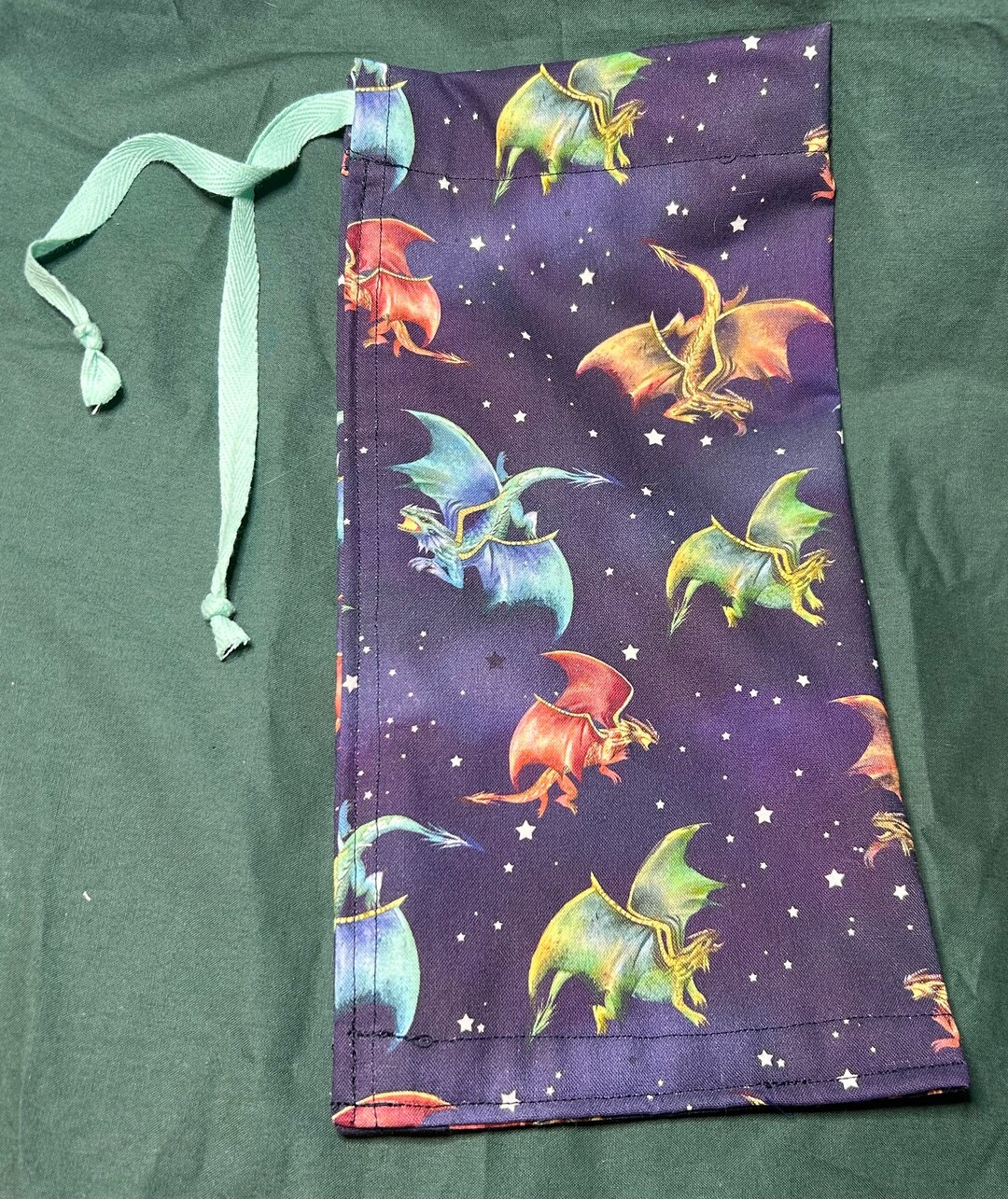 Dragons Large Drawstring Bag, Trinket Bag, Reusable Gift Bag, DND ...