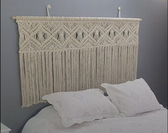 XXL Macrame Wall Hanging Macrame Headboard Boho Headboard Bedroom Design Bedroom Wedding ...