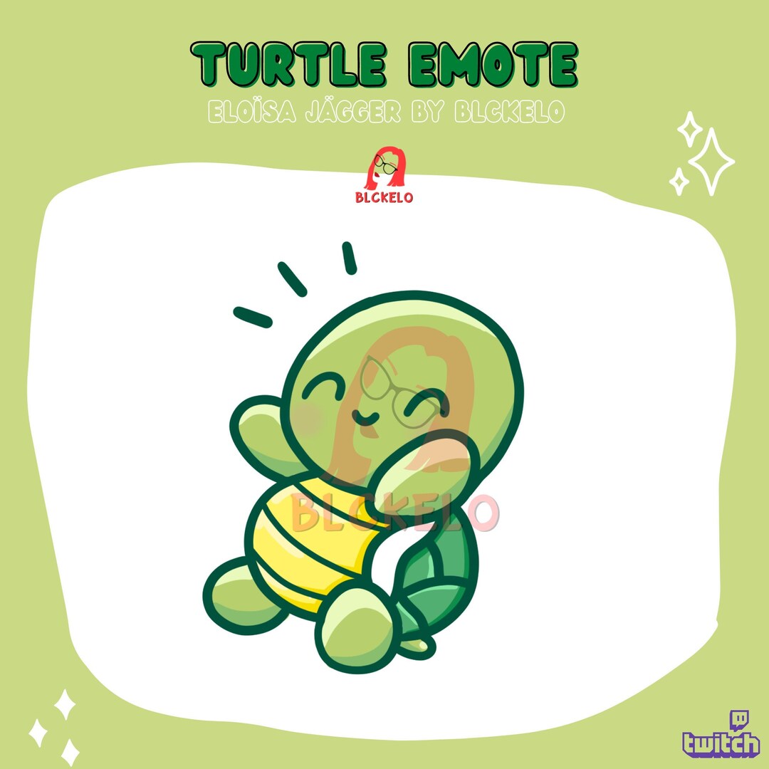 TWITCH EMOTE | Hi Turtle | Turtlecollection - Etsy