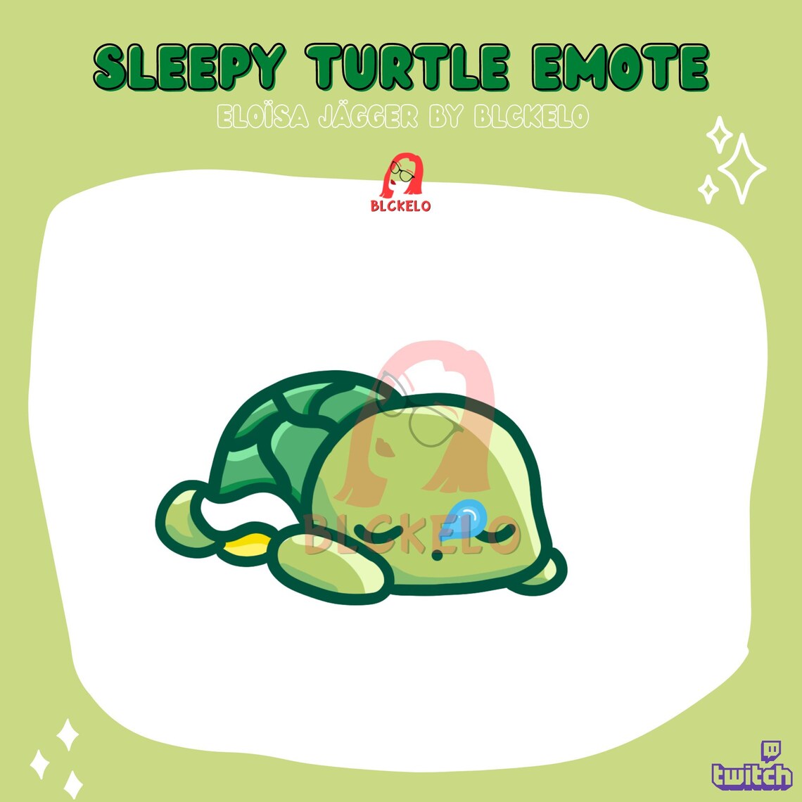TWITCH EMOTE | Sleepy Turtle | Turtle Collection - Etsy