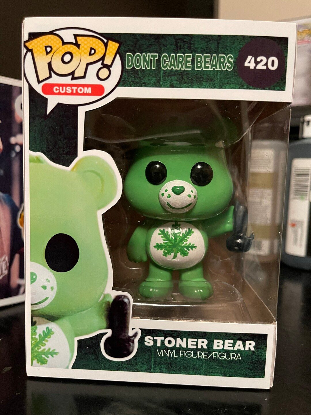 Funko Pop Custom Stoner Bear Dont Care Bear - Etsy