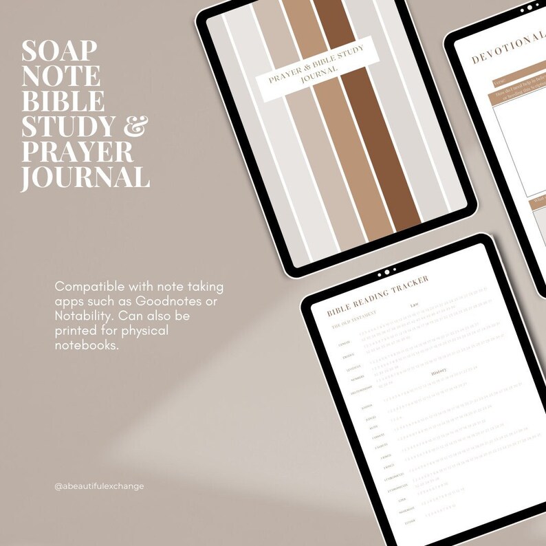 Soap Note Bible Study & Prayer Journal - Hyperlinked - Etsy