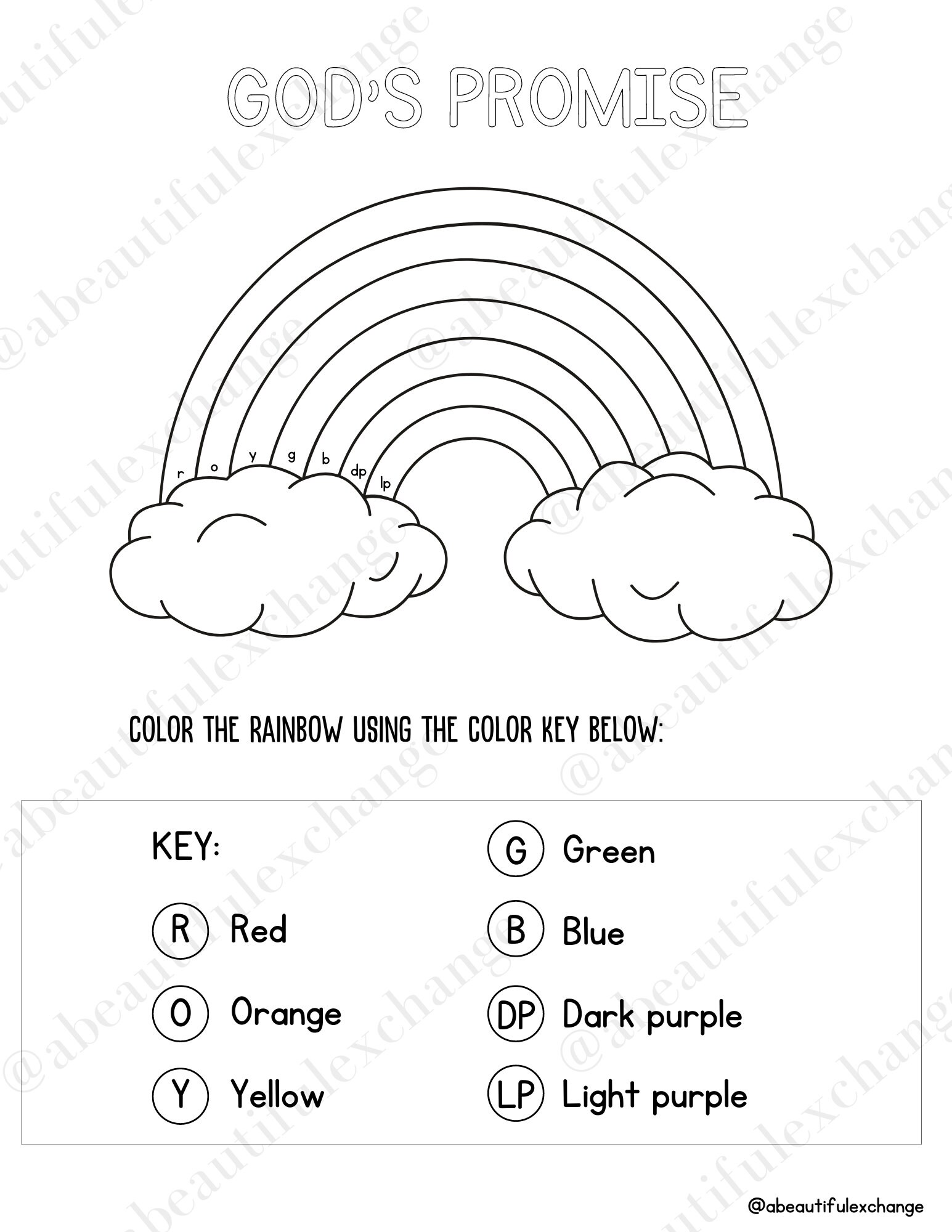 God's Promise Worksheet - Etsy
