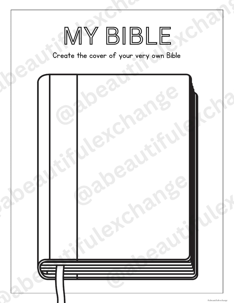 Design My Own Bible Activity Page - Etsy