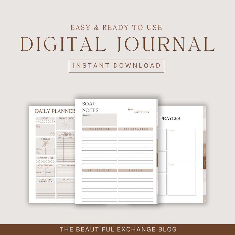 Soap Note Bible Study & Prayer Journal - Hyperlinked - Etsy