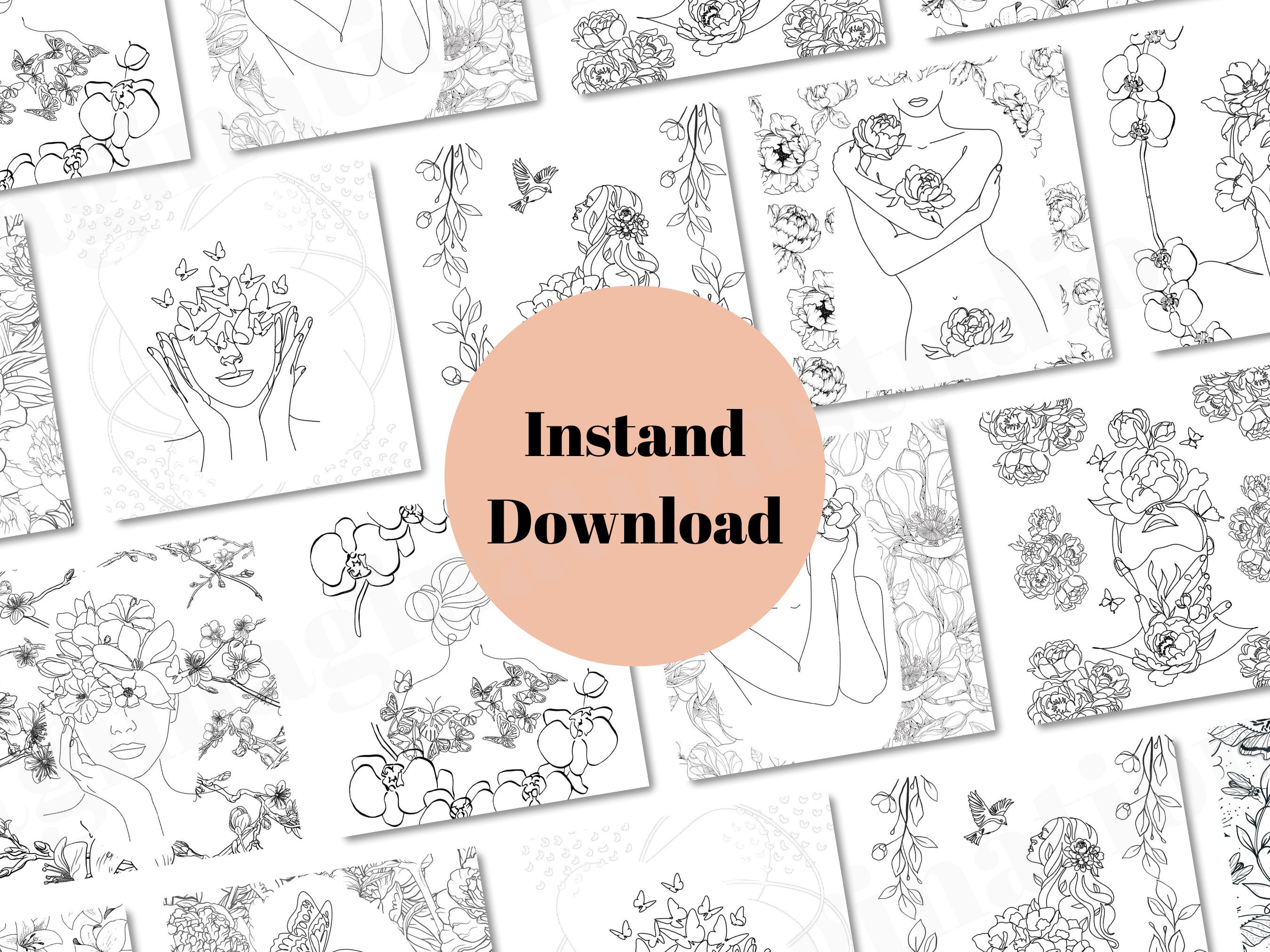 Divine Feminine Coloring Feminine Energy Coloring Pages Adult Coloring ...