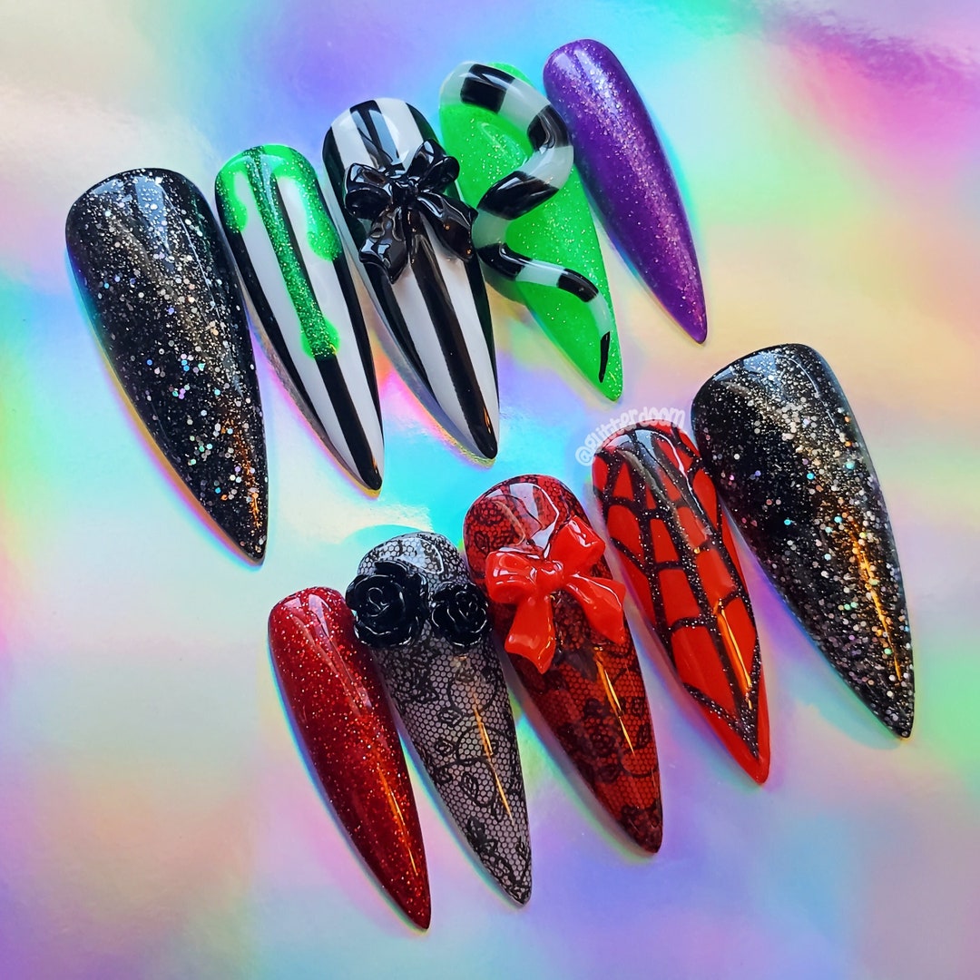 BJ + LYDS | Spooky Beetle Press on Gel Nails | Includes Application Kit ...