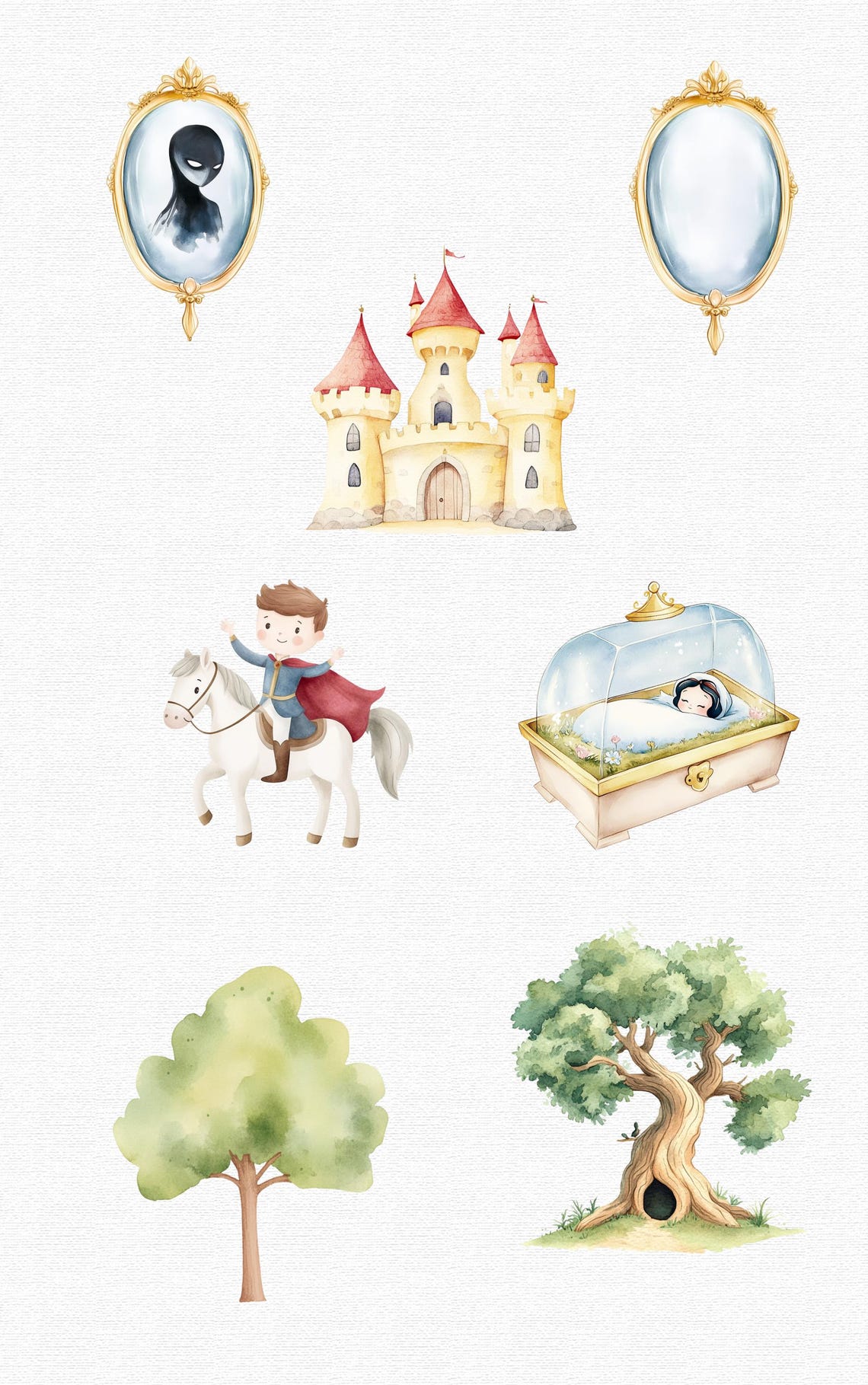 Princess Snow Digital Graphics - Cute Clipart Bundle - Fairytale Snow ...