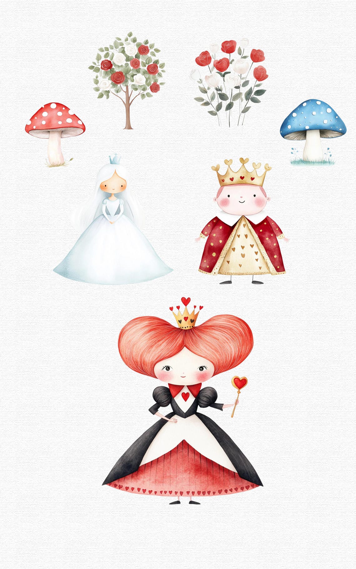 Alice in Wonderland Watercolor Clipart | Fairy Tale Clipart | Alice in ...