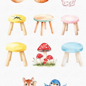 Goldilocks and Three Bears Clipart: Watercolor Forest Animals (PNG) - Etsy