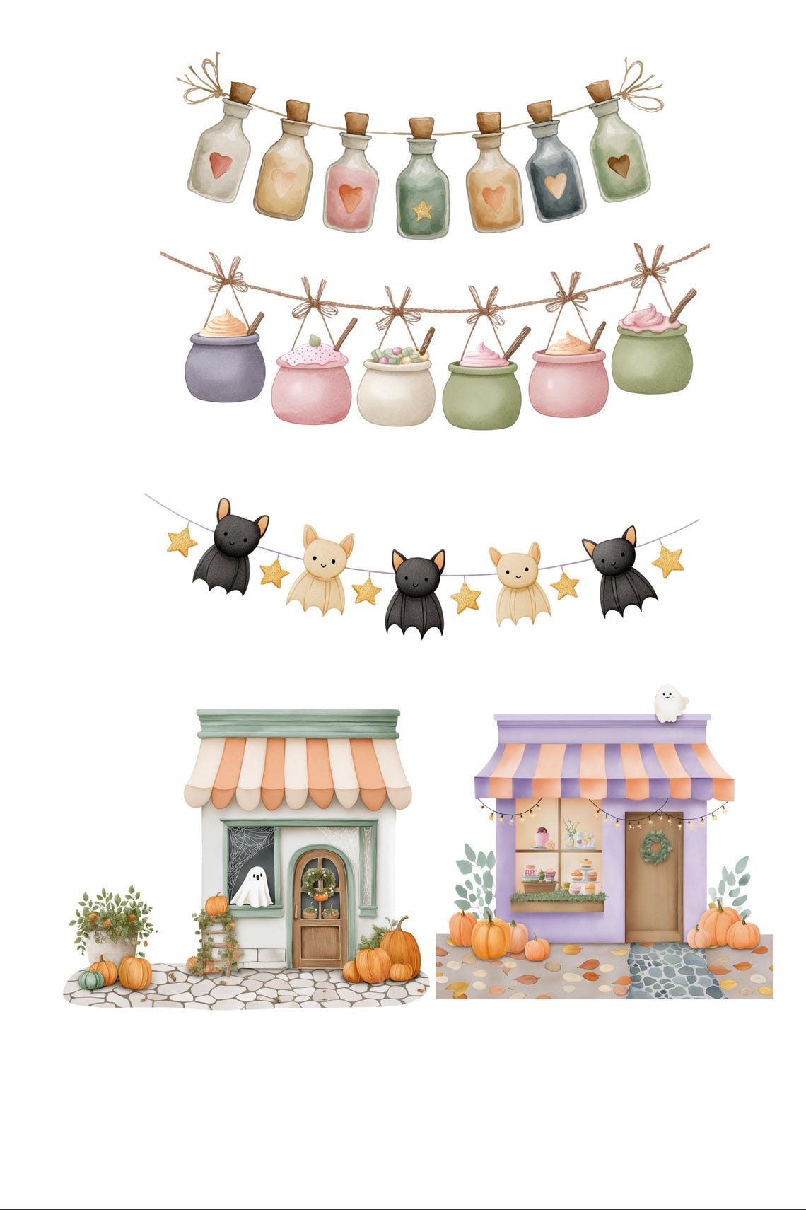 Halloween Bakery Clipart Bundle, Spooky Sweet Graphics (PNG) - Etsy