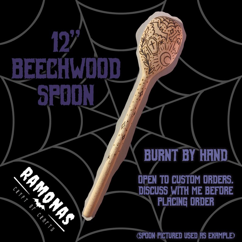 Spooky Spoon - Burnt by Hand - Etsy