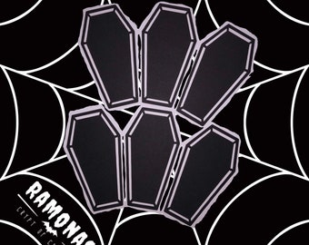 Coffin Image Cutout Gift Tags X 6 | Etsy