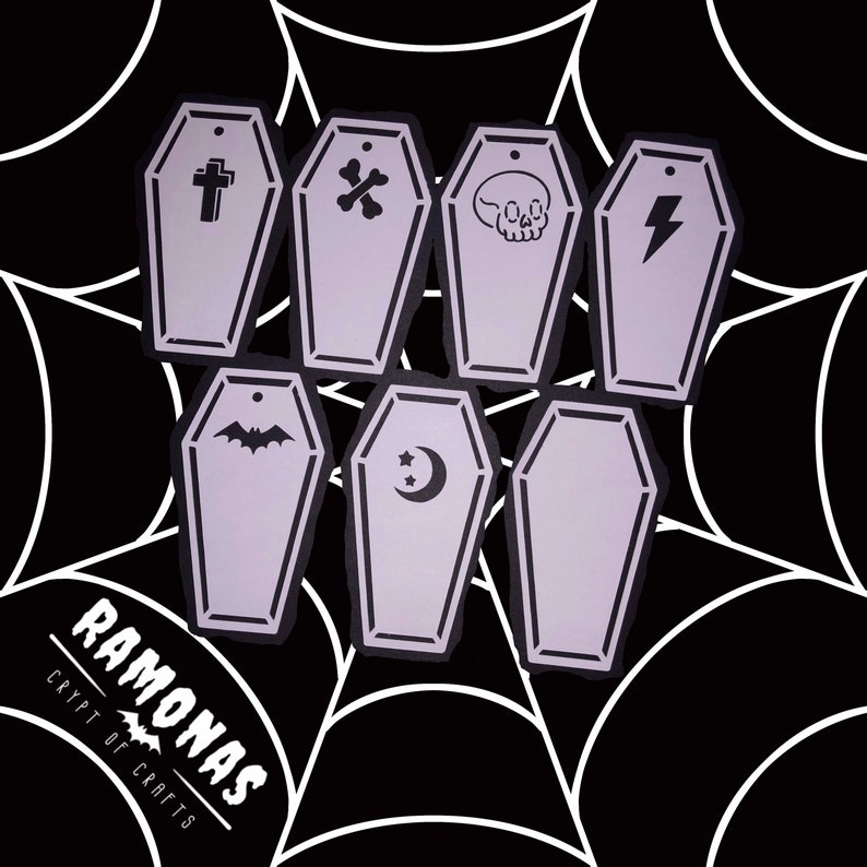 Coffin Image Cutout Gift Tags X 6 - Etsy