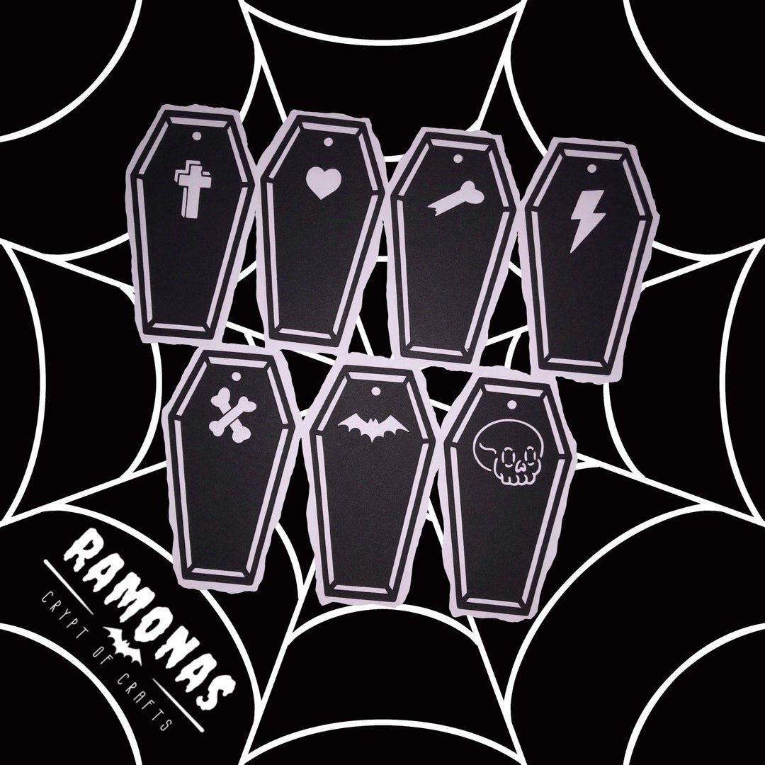 Coffin Image Cutout Gift Tags X 6 - Etsy